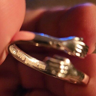 925 Sterling Silver Ring, Dainty Love Hug Ring, Hug Hand Ring, Couple ...