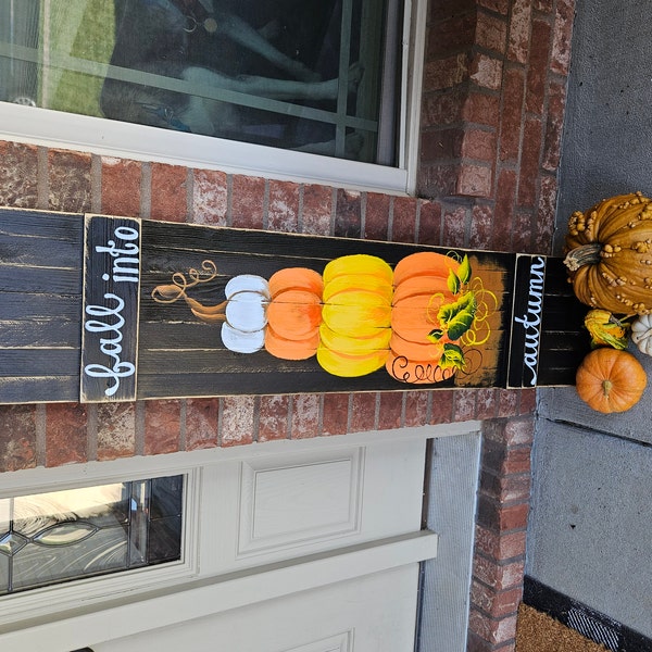 White Daisy Handpainted Shutter Sign, Decorative Porch Leaner ...