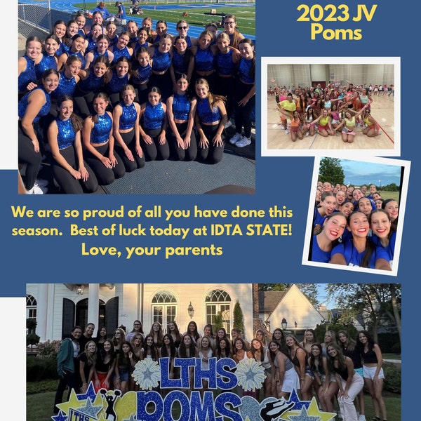 Full Page CHEER Yearbook or Sports Program Ad Template, Editable in ...