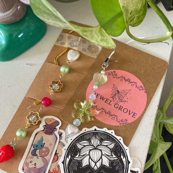 Metal Bookmarks II | Dangling Beaded Bookmark | Gift Idea | Charm ...