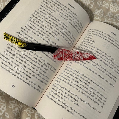 Knife Bookmark, Bloody Bookmark, Blood Spatter, Horror Bookmark, Book ...