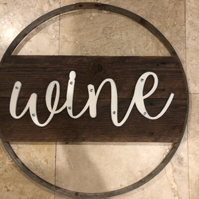 Wine Sign, Wine Signs, Wine Decor, Wine Gifts, Rustic Home Decor ...