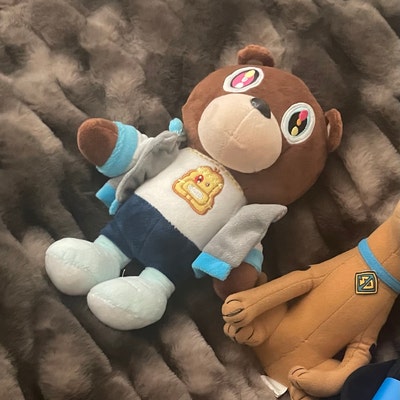 Cute Bear Hat Knit Graduation Wool Kanye West Beanie Warm Fashion Versatile Unisex Rap Hip Hop ...