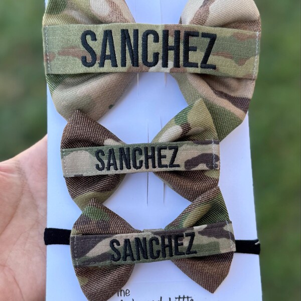 Army Name Tape Bow, Military Bow, Personalized, Air Force Bow, OCP ...