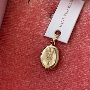 Lavender Oval Locket, Necklace, 14K Solid Gold, Gold Filled Locket ...