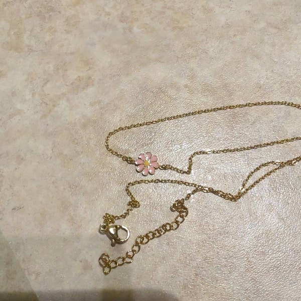 Flower Necklace, Tiny Flower Necklace, White Flower Necklace, Gifts for ...