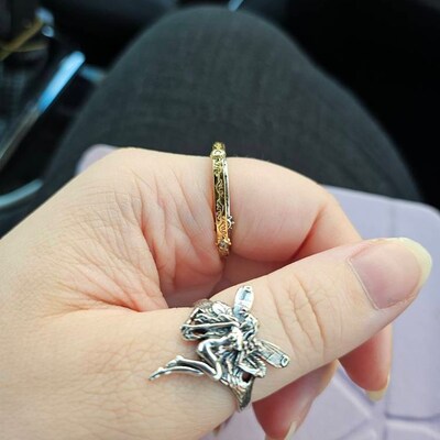 Beautiful Sterling Silver Ring With Faerie Fairy Design - Etsy