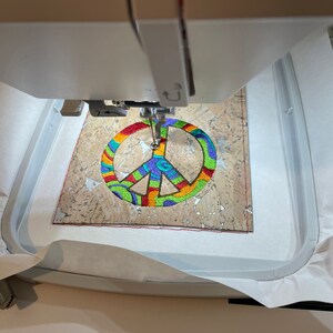 Psychedelic Peace Sign Machine Embroidery Design, Peace Symbol ...