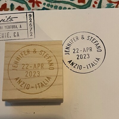 Self Inking Vintage French Address Stamp Custom Stamp for Wedding ...