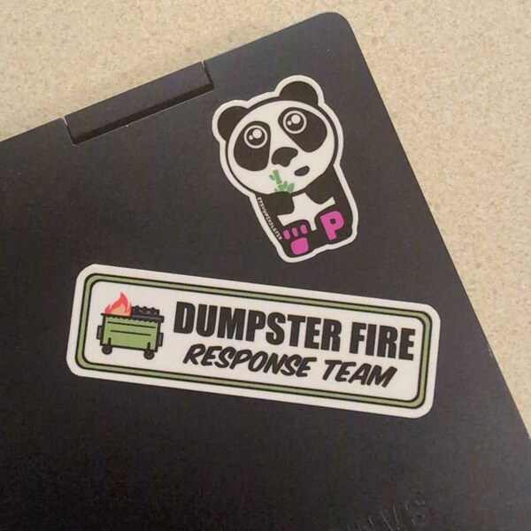 Dumpster Fire Sticker, This is Fine Decal, Vinyl Gloss Die Cut ...
