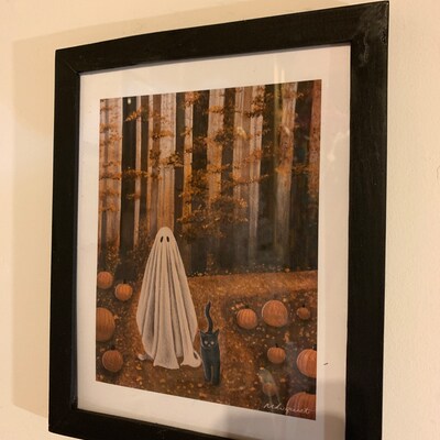 8x10in Fine Art Print Moonlight Spooky Ghost Fall Artwork Halloween ...