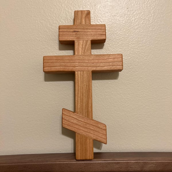 Oak Wooden Orthodox Wall Cross - Etsy