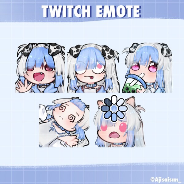 SUPER SET Cute Girl Chibi Emotes vanilla Skin/light Pink Hair for ...