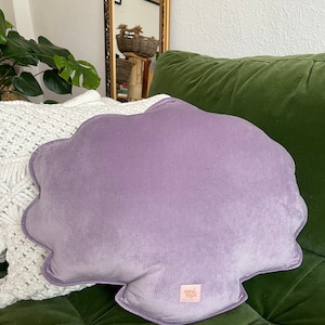 Velvet Shell Pillow beige Pearl, Decorative Shell Pillow, Velvet Pillow ...