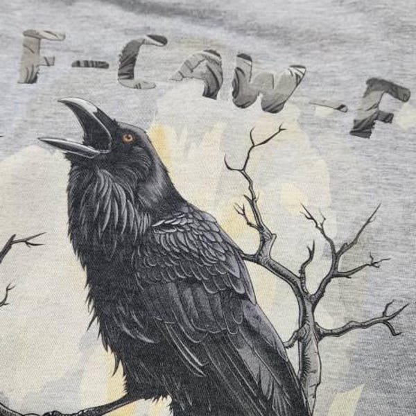 Black Bird Shirt, Funny Crow, F-caw-f, Black Crow, Raven, Premium Soft ...