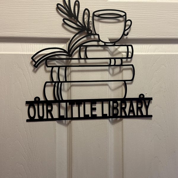 Personalized Books Metal Sign,bookshelf Sign,custom Library Sign ...