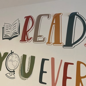 Reading Will Take You Everywhere Wall Decal Classroom Vinyl Library ...