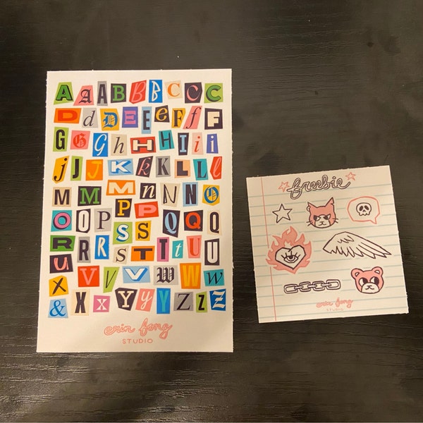 Ransom Note Letters Deco Sticker Sheet - Etsy