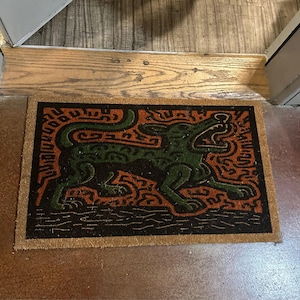 Spring Flowers Coir Doormat, Floral Front Door Decor, Floral Door Mat ...