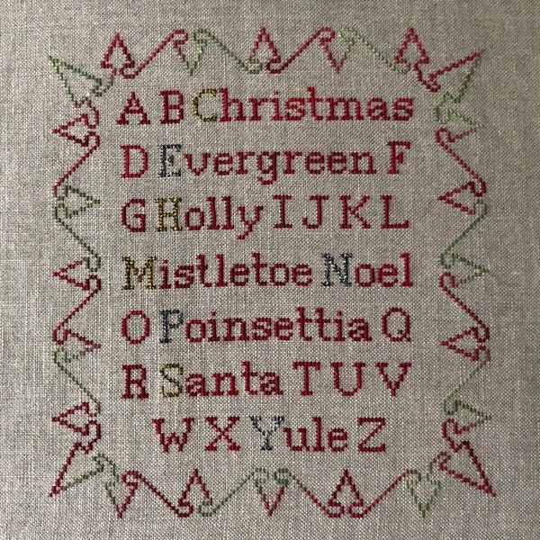 Christmas Alphabet Sampler Downloadable PDF Cross-stitch Pattern - Etsy
