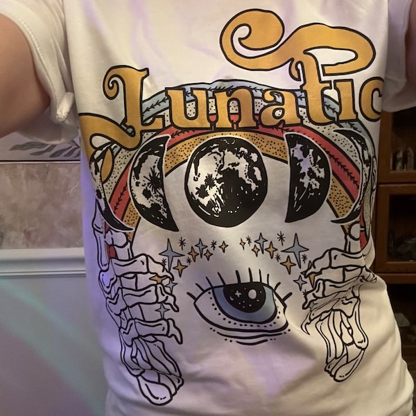 Lunatic Moon Phase Shirt, Moon Phase Shirt, Moon Child Shirt, Moon ...