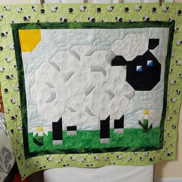 And on That Farm, Here a Bahhh Pattern, Sheep Quilting Pattern 25 X 25 ...