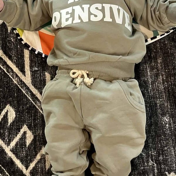 Custom Baby Sweatshirt & Jogger Set | Organic Cotton | Personalized ...