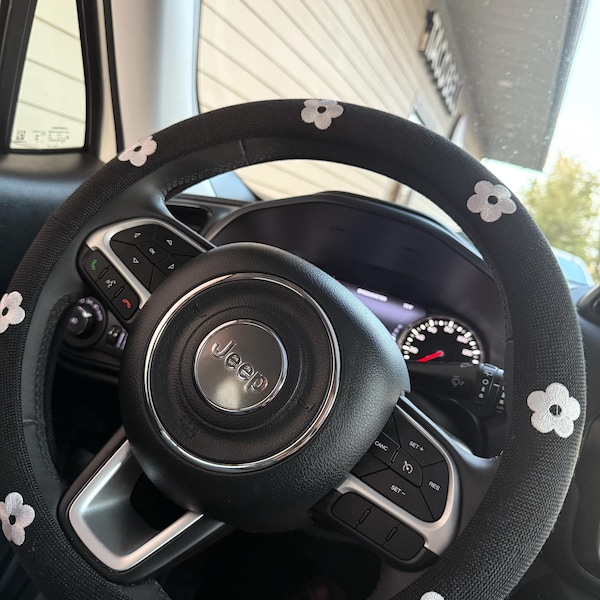 Cute Red Cherry Flower Steering Wheel Cover for Women,custom Text Anti ...