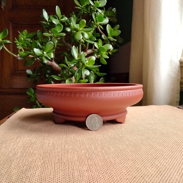 Round Bonsai Pots Retro Simple Pottery Pots Yixing Zisha Pottery Pots ...