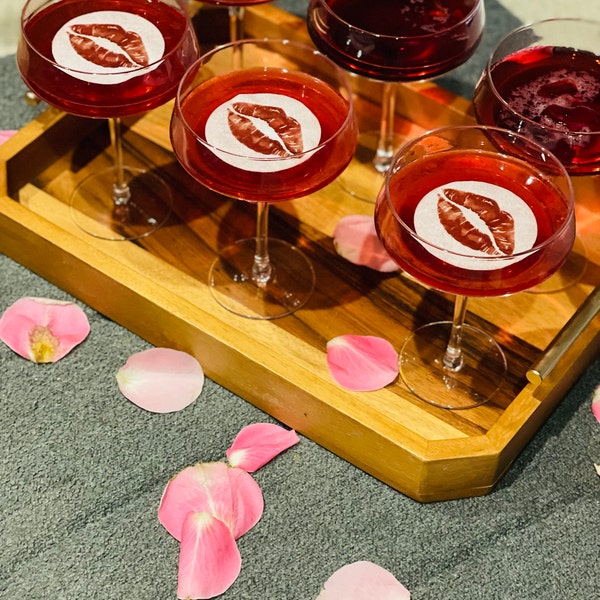Valentines Gin Drinks Topper Cocktail Topper Party Edible Favour - Etsy
