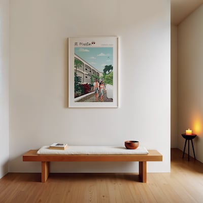 Frame on Table Countertop Kitchen Mockup Minimal Interior DIN A Ratio ...