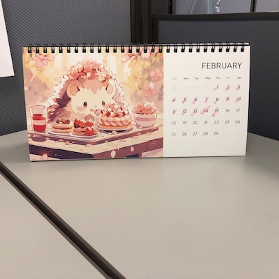 Kawaii Anime Animals Desk Calendar, Cute Animal Patterns, Cute Home ...