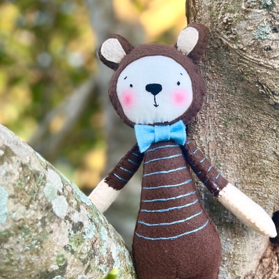 PDF Teddy Bear Sam Sewing Pattern and Tutorial, Woodland Animal, Easy ...