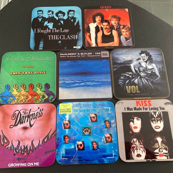 Your Favorite Album Cover Made Into a Wooden Coasters - Etsy UK