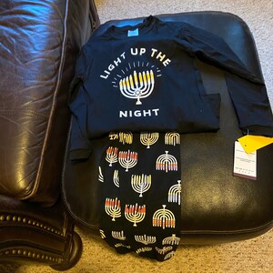 Hanukkah Unisex Pajamas// Chanukah Pjs// Menorah Pajamas// Jewish Kids ...
