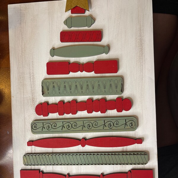 Spindle Christmas Tree Svg Digital File With Unique Spindles Topped ...