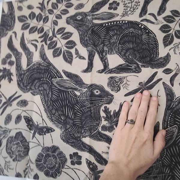 Black and White Fingerprints Fabric Fingerprint Stripes Black White by ...