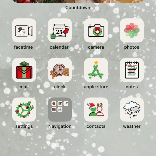 Christmas Aesthetic App Icons Christmas Apps Christmas Cheer App Icons ...