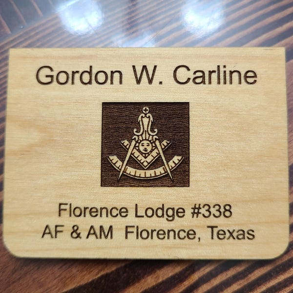 Masonic Past Master Plaque - Custom Wood Engraved - Etsy