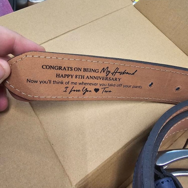 Custom Leather Belt for Daddy, Father’s Day Gift for Boyfriend, Unique ...