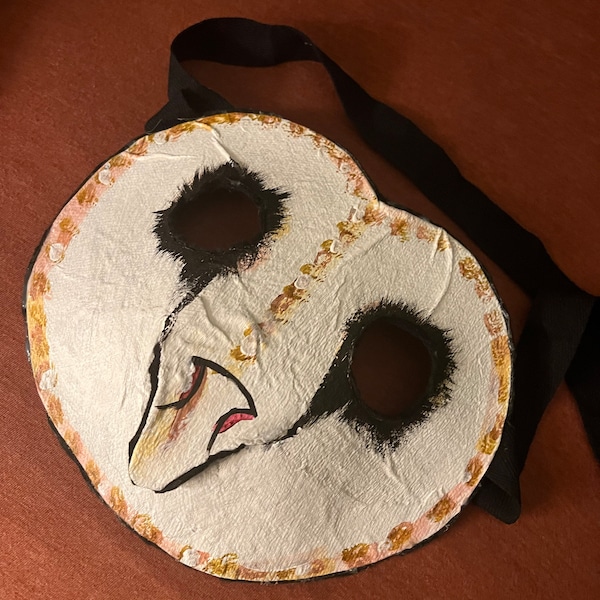 Barn Owl Masks for Halloween Costume, Creepy Adult Masquerade, Animal ...