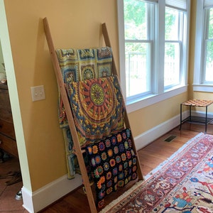 60 Tall Cherry Ladder Quilt Rack 6 Different Widths | Etsy