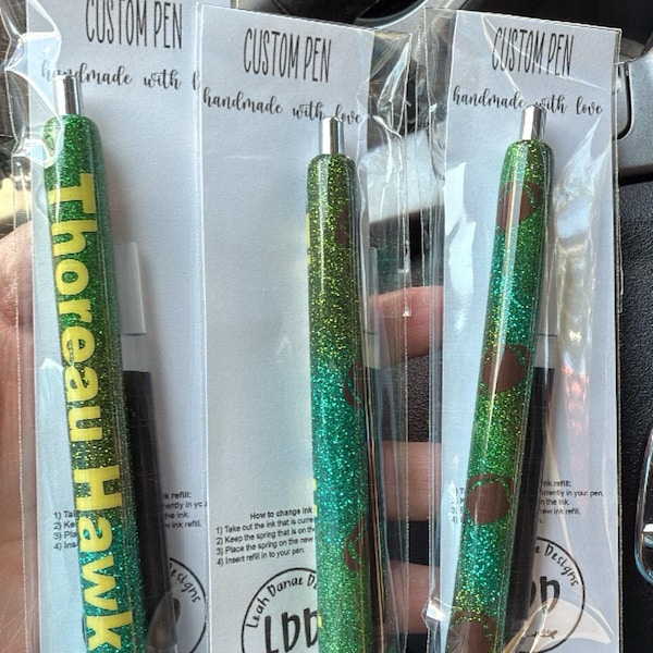 SMILEY FACE Pen | Refillable Gel Pen | Glitter Pen - Etsy