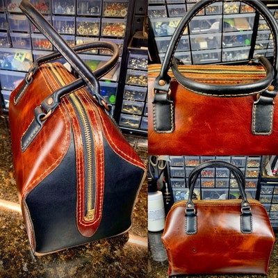 Bag Pattern Leather DIY Pdf Download Boston Bag Video - Etsy