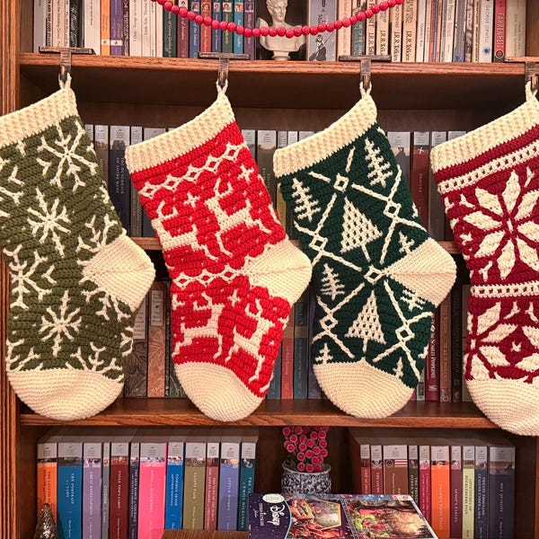Nordic Star Mosaic Stocking Crochet Pattern Only! Crochet Christmas ...