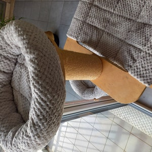 KHAKI GREEN Cuddle Fleece 6/7pc Cat Tree Bed Replacement Set to Fit in ...