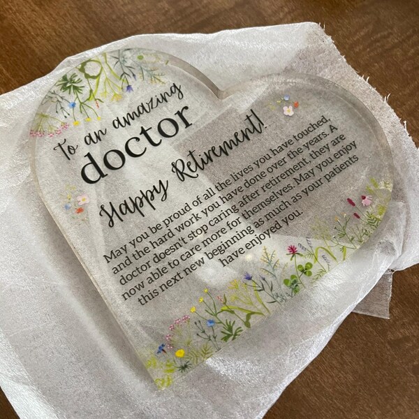 Retiring Doctor Gifts Plaque - Gifts for Retired Doctor Retirement ...