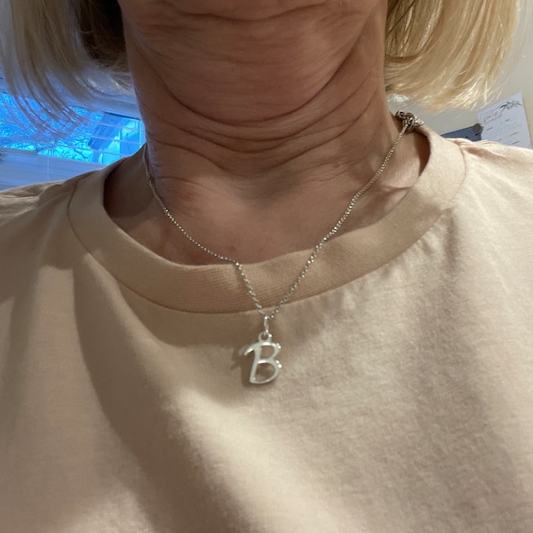 Sterling Silver Script Initial Letter Charms, Alphabet Charms for ...