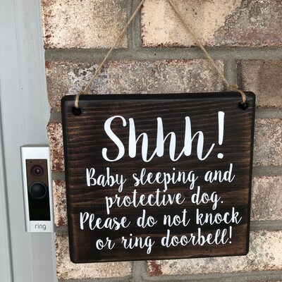 Baby Sleeping Sign, Protective Dog Sign, Sleeping Baby Sign, Do Not ...