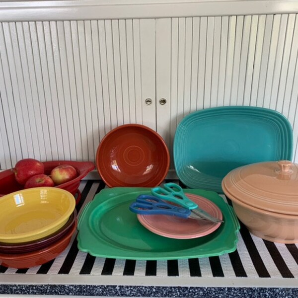 Vintage Joaquin California Pottery Pear Shaped Bowls Pink Blue White ...